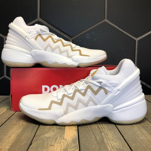 adidas | Shoes | Adidas Don Issue 2 White Gold Metallic Basketball ...